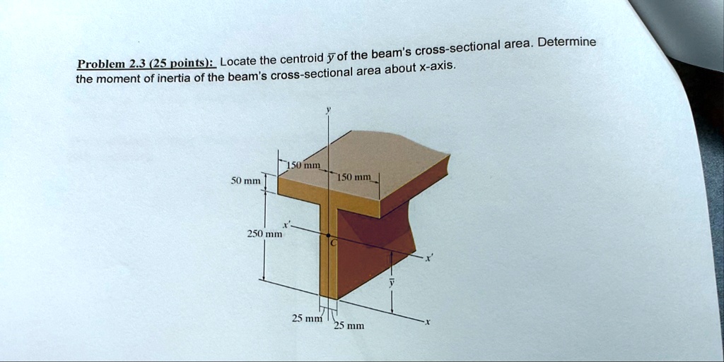 problem 23 25 points locate the centroid bary of the beams cross ...