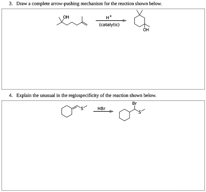 SOLVED: Draw complete arrow-pushing mechanism for the reaction shown below. OH (catalytic ...