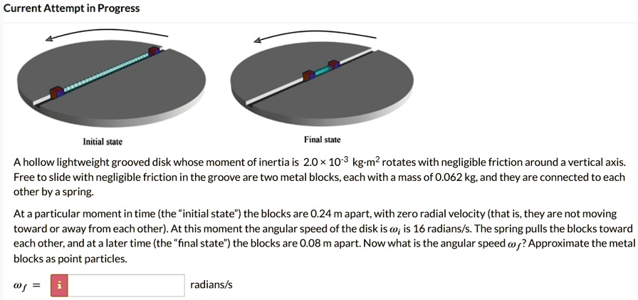 current attempt in progress initial state final state a hollow lightweight grooved disk whose ...