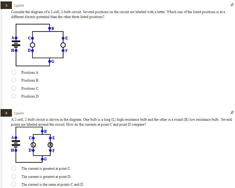 SOLVED: Consider the diagram of a 2-cell, 2-bulb circuit. Several ...