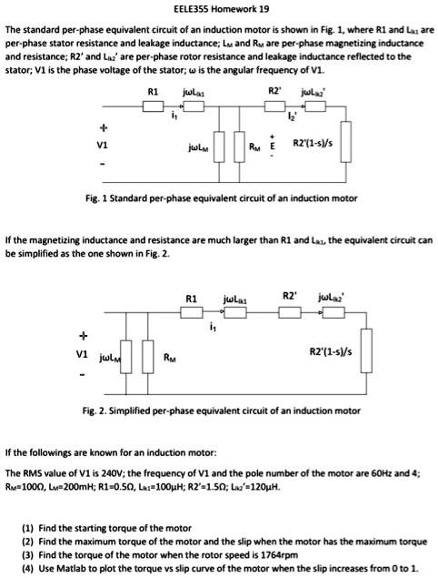 SOLVED: EELE355 Homework 19 The standard per-phase equivalent circuit ...