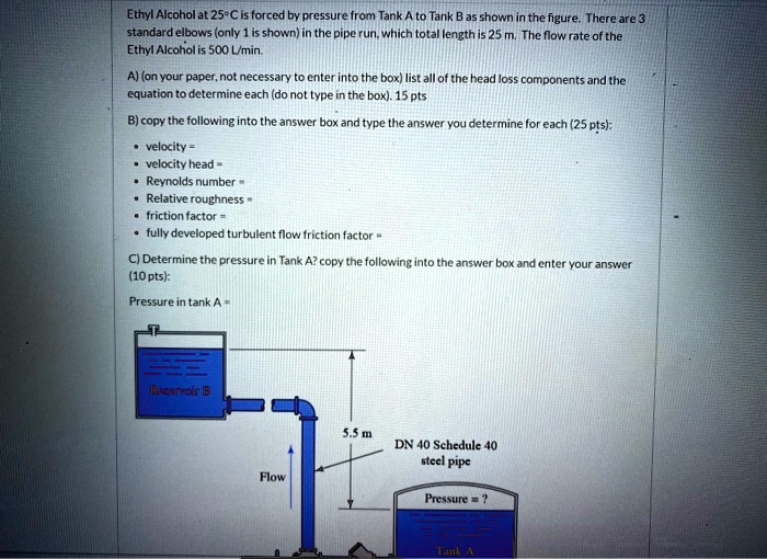 SOLVED: Please SOLVE THIS ASAP TO RATE HIGH!! Ethyl Alcohol at 25Â°C is ...