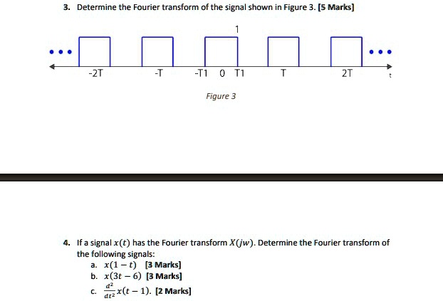 SOLVED: Please solve this question. Determine the Fourier transform of ... SOLVED: Please solve this question. Determine the Fourier transform of ...
