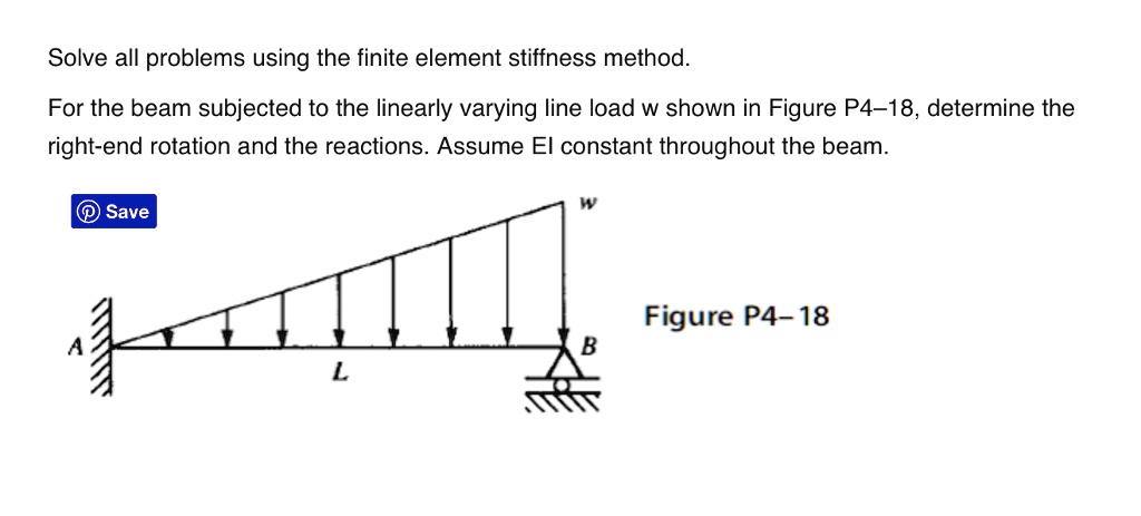 Solve all problems using the finite element stiffness method. For the beam subjected to the ...