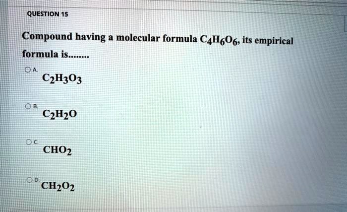 SOLVED: Compound having 4 molecular formula C4H10O, its empirical ...