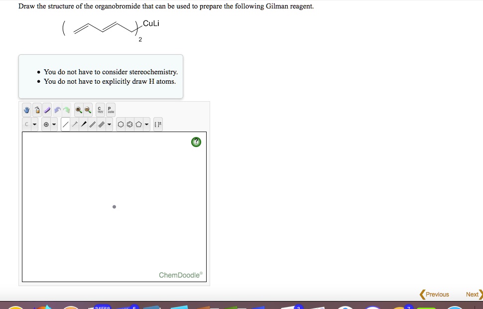 SOLVED: Draw the structure of the organobromide that can be used to ...