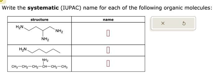 SOLVED: Write the systematic(IUPAC) name for each of the following ...