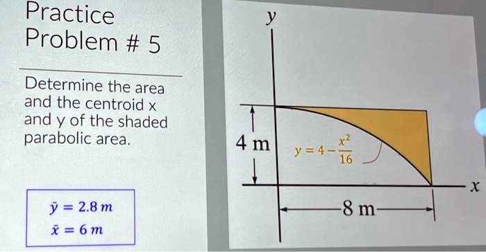 SOLVED: Texts: Practice Problem #5 Determine the area and the centroid ...