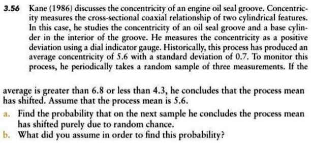 texts 356 kane 1986 discusses the concentricity of an engine oil seal ...