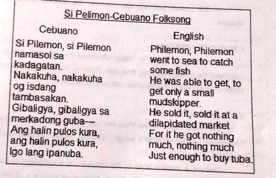 1what is the song all about2what kind of song is si pelimon in what island did this song ...
