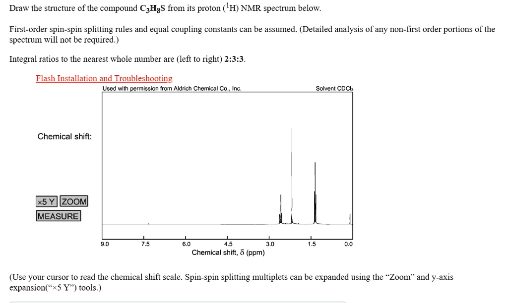 SOLVED: Draw the structure of the compound C3HgS from its proton ( IH ...