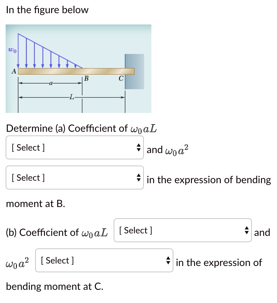 SOLVED: In the figure below, determine (a) the coefficient of woaL and ...