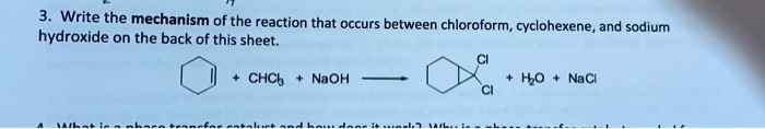 SOLVED: Write the mechanism of the reaction that occurs between ...