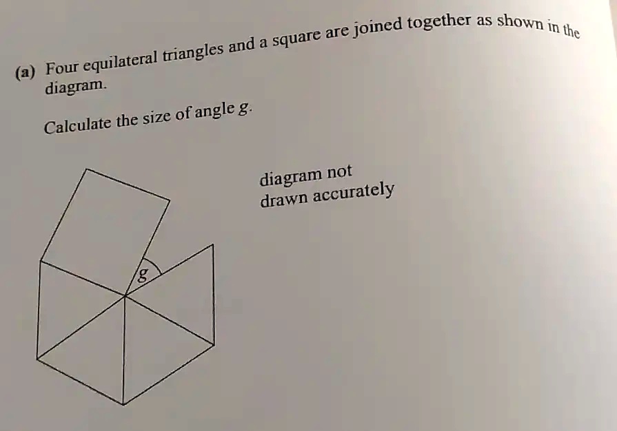 Solved Joined Together As Shown In Square Are The Triangles And Four Equilateral Diagram