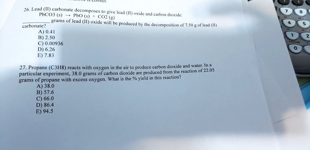 26 lead i carbonate decomposes pbco3 s give lead pbo s oxide and carbon ...