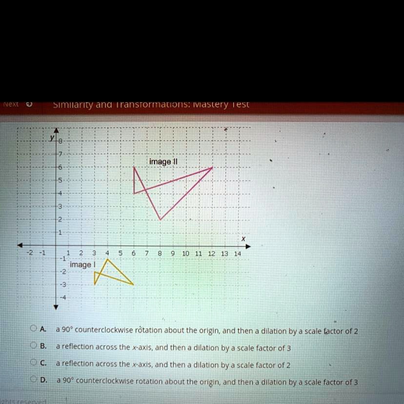 SOLVED: 'ОА. a 90° counterclockwise rotation about the origin, and then ...