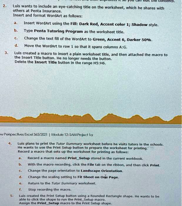 [GET ANSWER] 2. Luis wants to include an eye-catching title on the ...