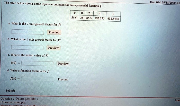 SOLVED: The table below shows some input-outout pairs for an ...