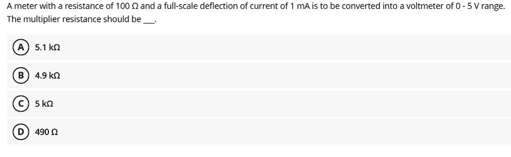 A meter with a resistance of 100 ? and a full-scale deflection of ...