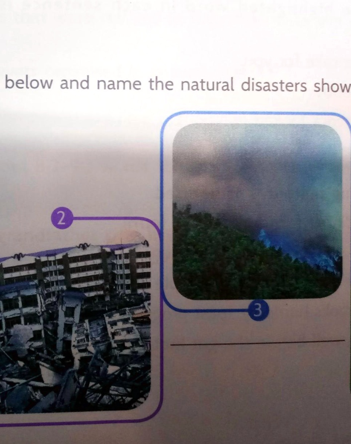 a look at the pictures given below and name the natural disasters shown ...