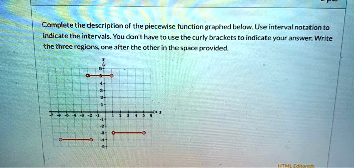 SOLVED: Complete the description of the piecewise function graphed ...