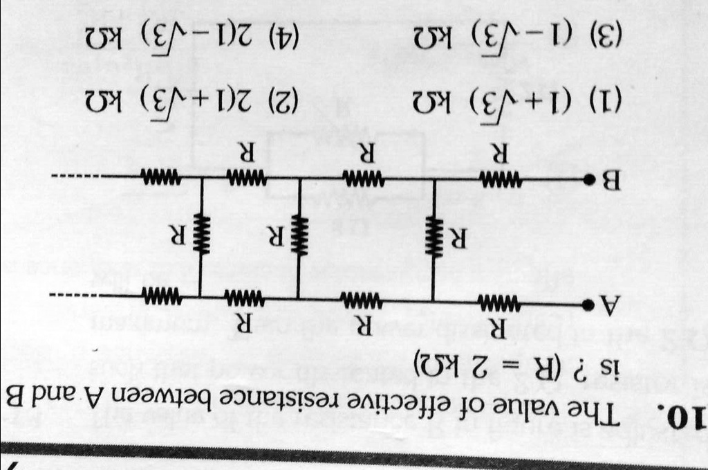 SOLVED: The value of the effective resistance between a and b is? (R ...