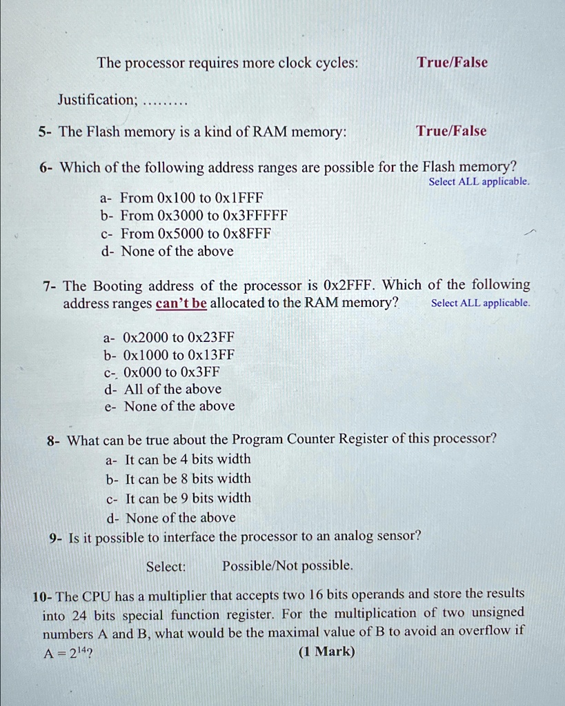 Part 2 Exercise 1 Figure 1 below shows the block diagram of a processor ...