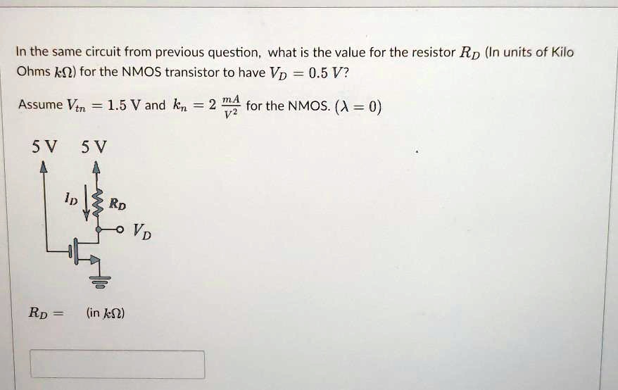 SOLVED: In the same circuit from the previous question, what is the value for the resistor Rp ...