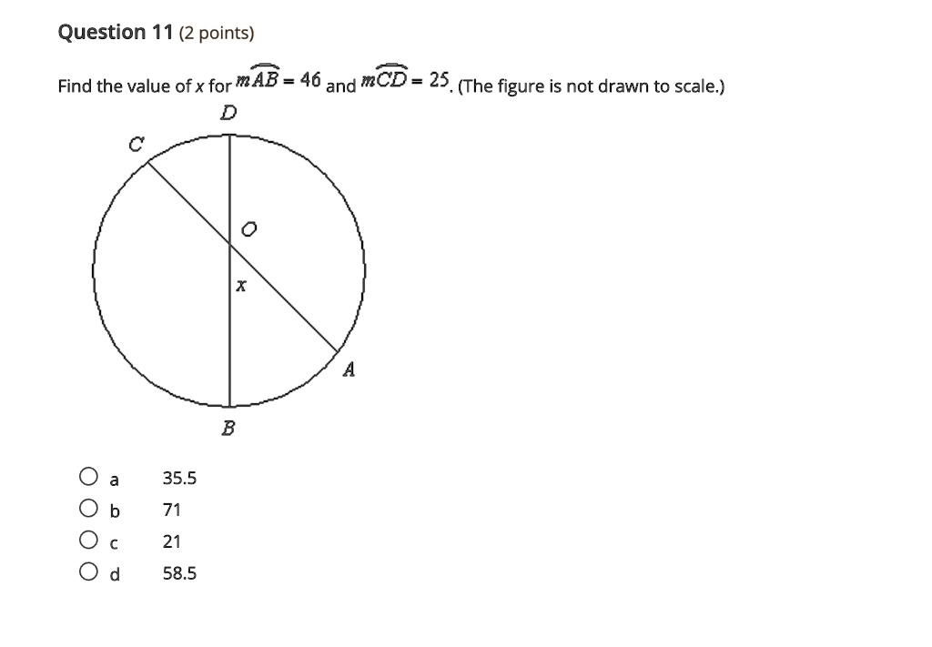 Solved Find The Value Of X For Mab 46 And Mcd 25 The Figure Is