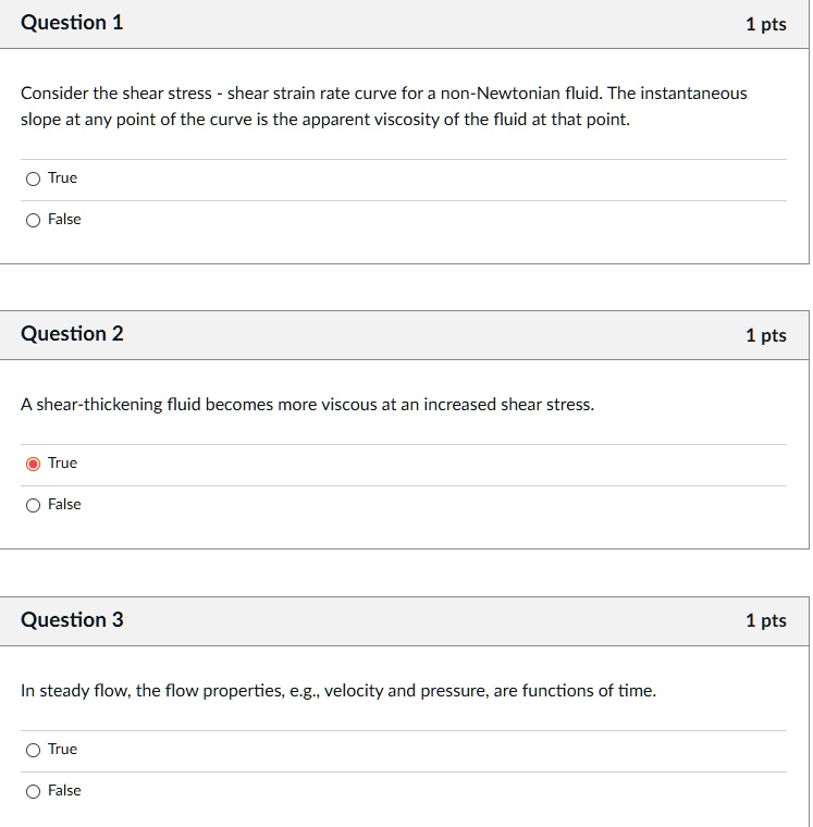 SOLVED: Consider the shear stress - shear strain rate curve for a non-Newtonian fluid. The ...