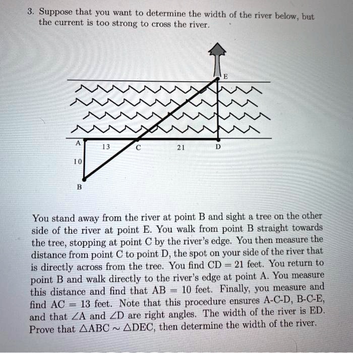 [GET ANSWER] suppose that you want to determine the width of the river ...