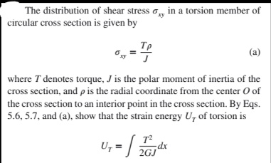 The distribution of shear stress σxy in a torsion member of circular ...