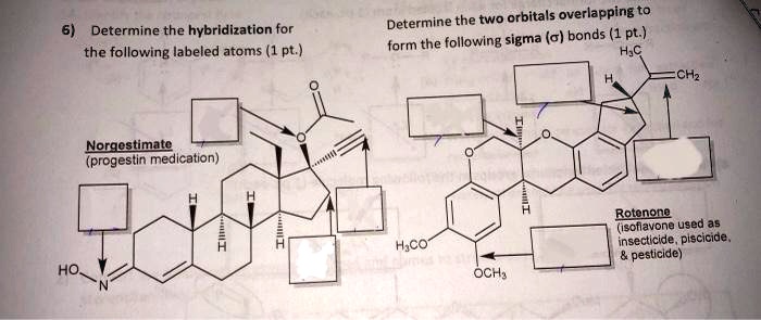 SOLVED: Determine the two orbitals overlapping to form the following ...