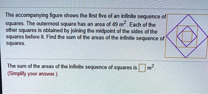 SOLVED: The accompanying figure shows the first five of an infinite ...
