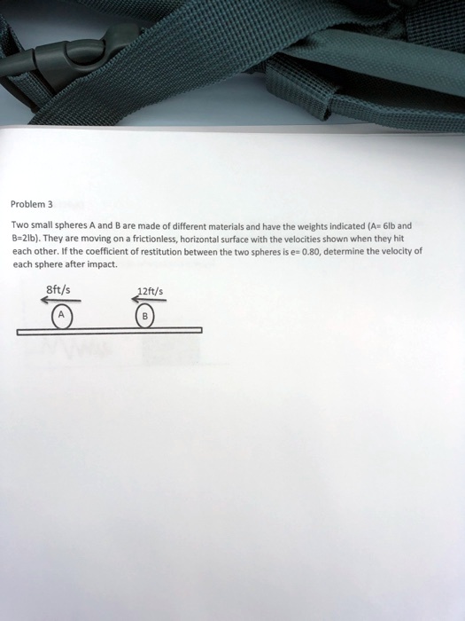 SOLVED: Problem 3: Two small spheres A and B are made of different ...