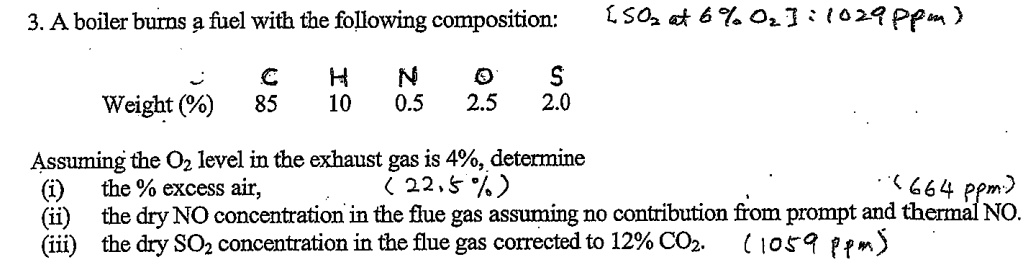 3 a boiler burns a fuel with the following composition lsoat6ozi ...