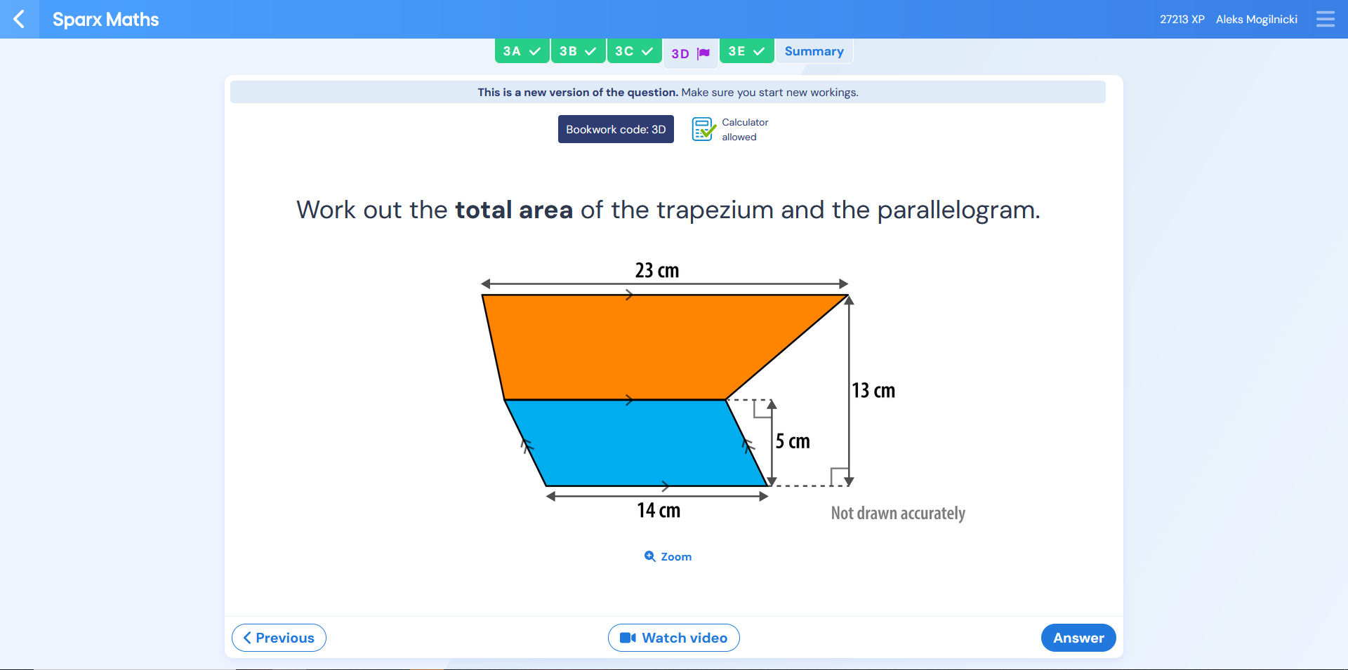 Sparx Maths This is a new version of the question. Make sure you start new workings. Bookwork ...