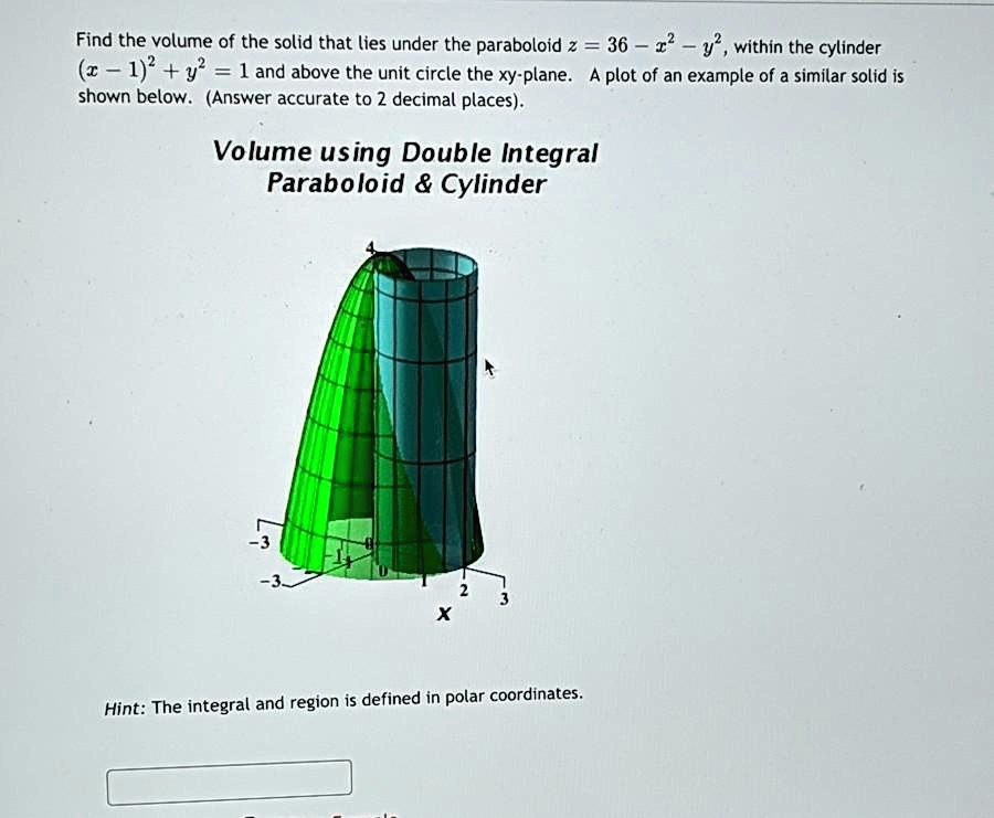 find the volume of the solid that lies under the paraboloid 2 36 2 22 ...