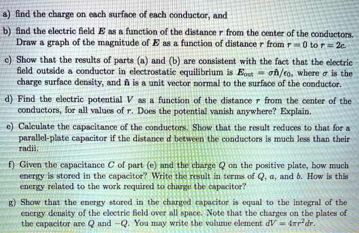 find the charge on each surface of each conductor and b find the ...