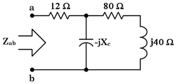 SOLVED: Given: The phasor circuit shown above. Required: Calculate the value of capacitive ...