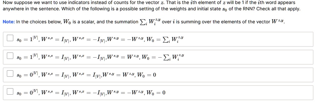 now suppose we want to use indicators instead of counts for the vector z that is the ath element ...