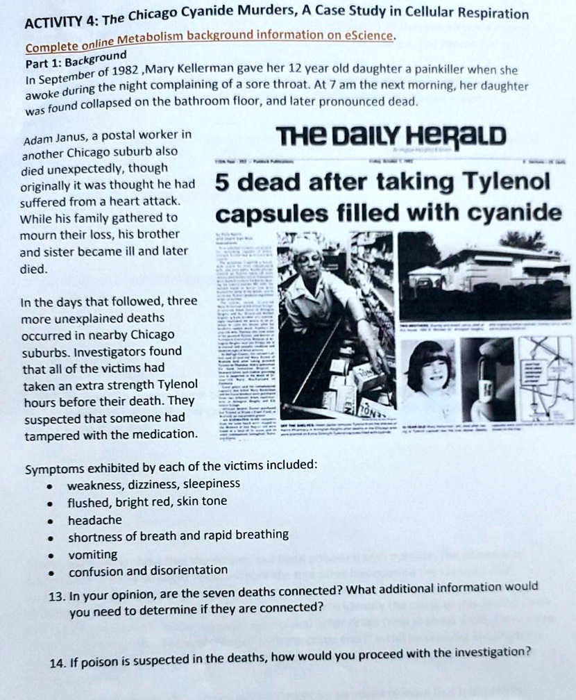 chicago cyanide murders a case study in cellular respiration activity 4 ...