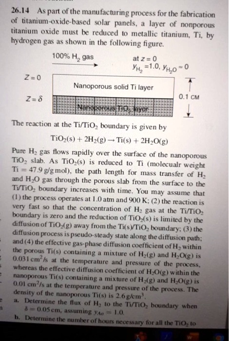 26.04 As part of the manufacturing process for the fabrication of ...