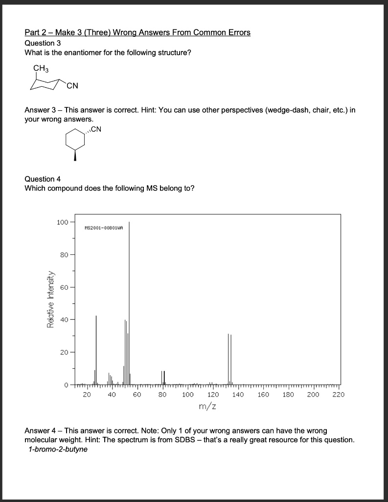 Solved Part 2 Make 3 Three Wrong Answers From Common Errors Question 6273