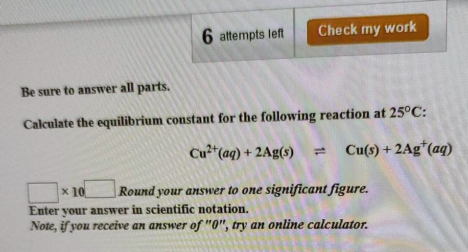 SOLVED: latlenupts Ilen ICie CH Iny work Be sure to answer all parts ...