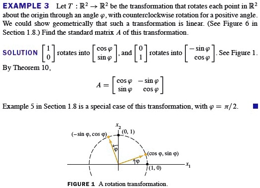 [GET ANSWER] EXAMPLE 3 Let T : ℝ^2 →ℝ^2 be the transformation that ...