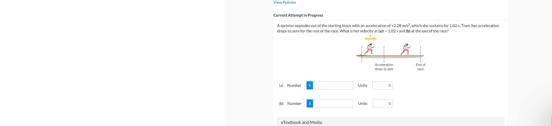 SOLVED: View Policies Current Attempt in Progress A sprinter explodes ...
