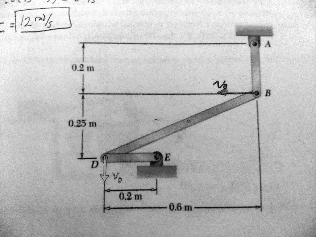 Solved Rod Ab Is Rotating With Constant Angular Velocity Of 15 Rads Clockwise At The Instant