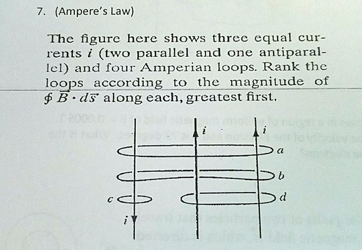 ampere s law the figure here shows three equal cur rents i two parallel ...