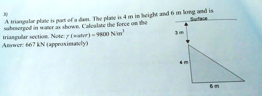 please solve the following calculus question 3 a triangular plate is ...